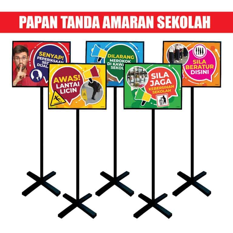 PAPAN TANDA AMARAN SEKOLAH WITH STAND (1 unit) - ITS Educational ...